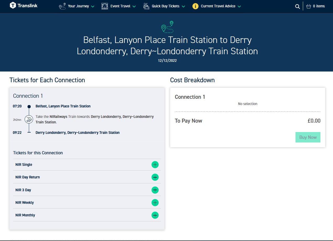 Travelling by train in Northern Ireland with Northern Ireland Railways ...