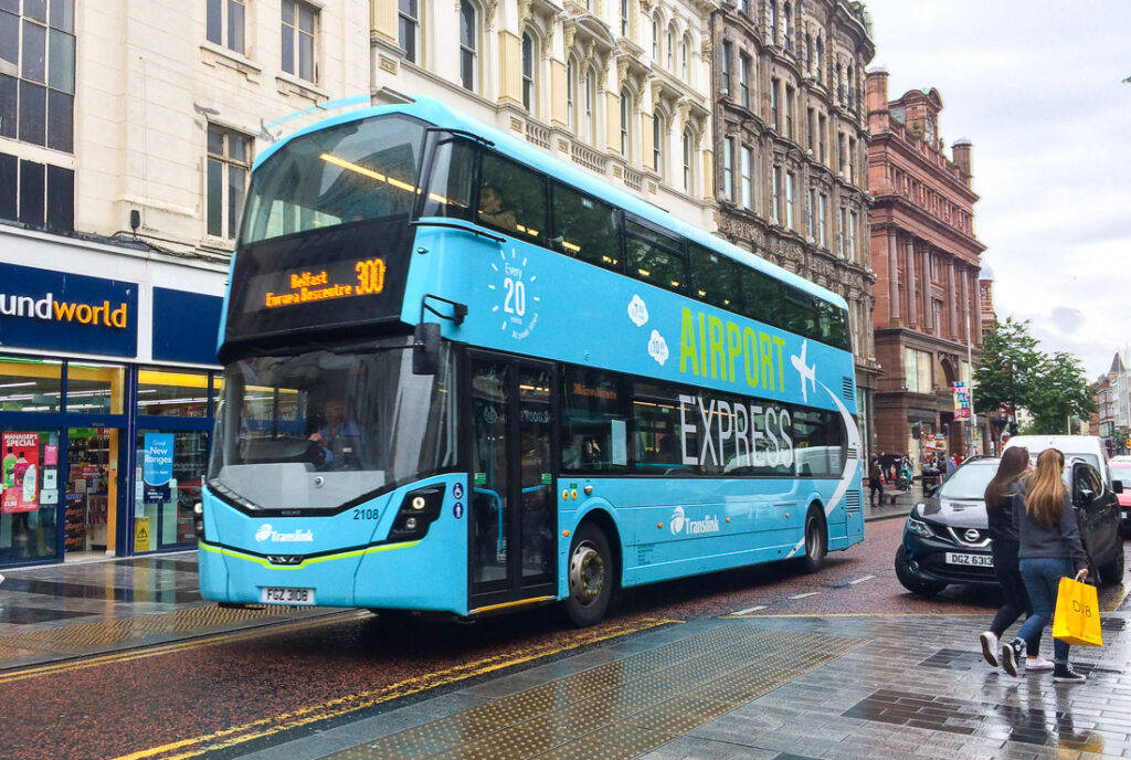 GUIDE Translink Airport Express Bus 300 From Belfast International GUIDE Translink Airport Express Bus 300 From Belfast International